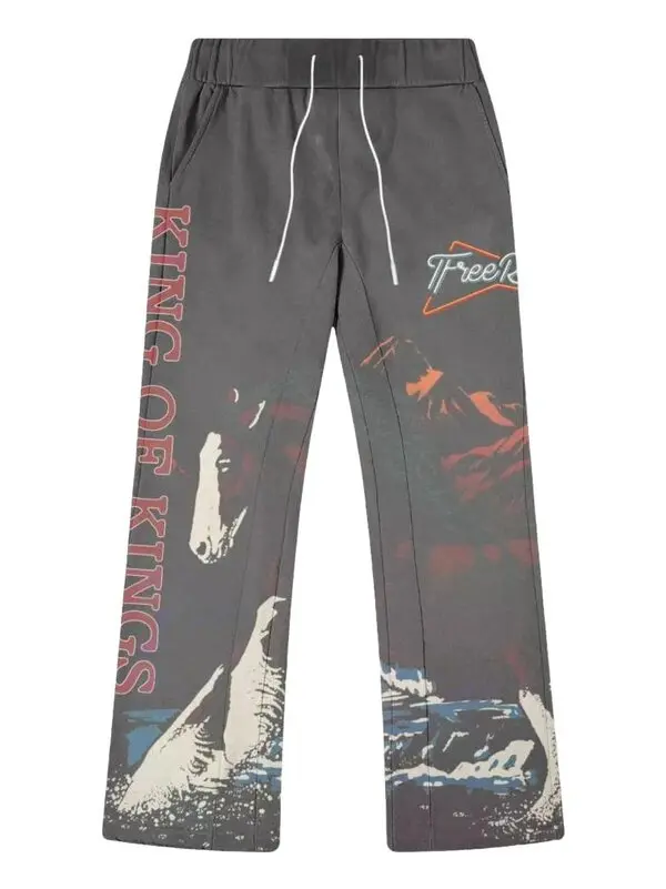 FREE REFILLS Graphic-print Trousers - Grey