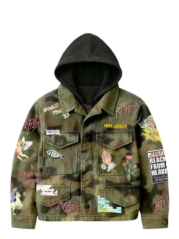 FREE REFILLS Camouflage Print Jacket - Green