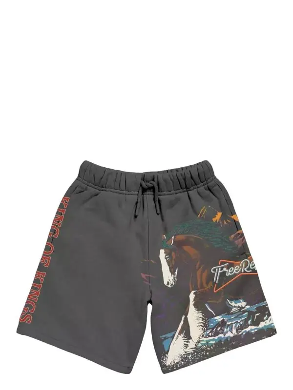 FREE REFILLS Graphic-print Track Shorts - Grey