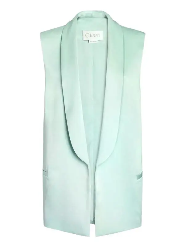 GENNY Shawl-collar Waistcoat - Green