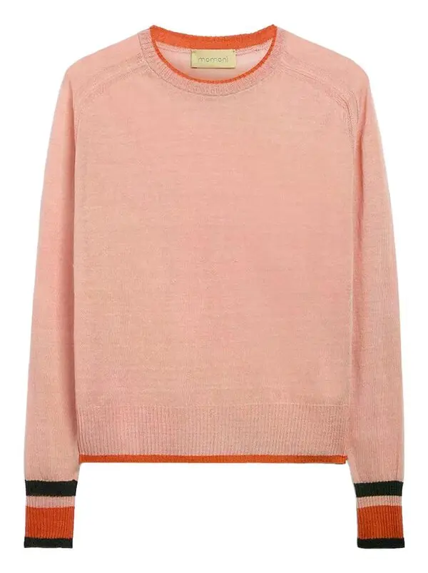 Momoni Rio Contrasting Edges Sweater - Pink