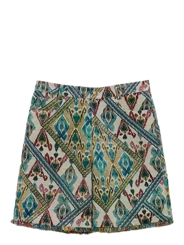 Momoni Pino Jacquard Patterned Shorts - Neutrals