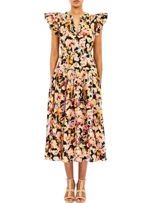 Ulla Johnson Marin Midi Dress - Pink