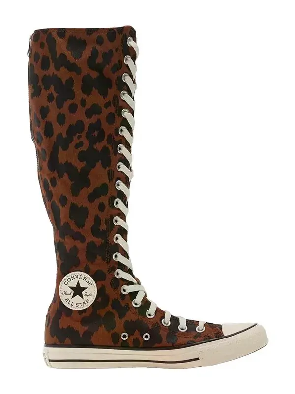 CONVERSE Chuck Taylor All Star Xx-hi Leopard-print Sneakers - Brown
