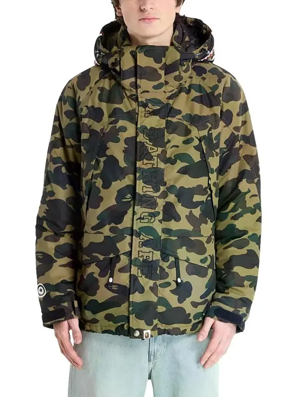 A BATHING APE 1st Camo Shark-detail Jacket - Green
