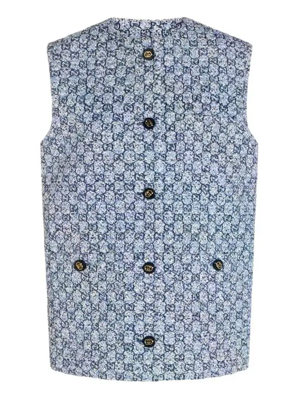 Gucci Patterned Vest - Blue