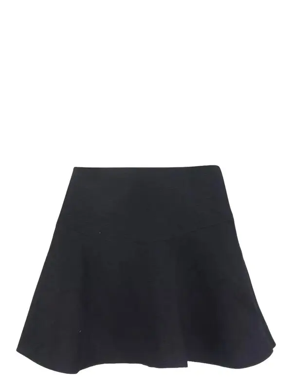Sandro Baya Textured Flared Mini Skirt - Black