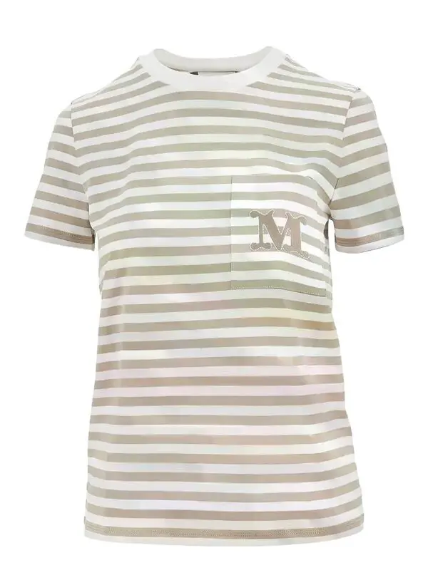 Max Mara Striped Pocket T-shirt - White