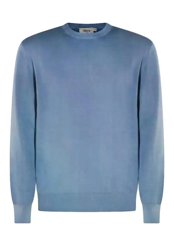 Altea Ribbed Crewneck Sweater - Blue