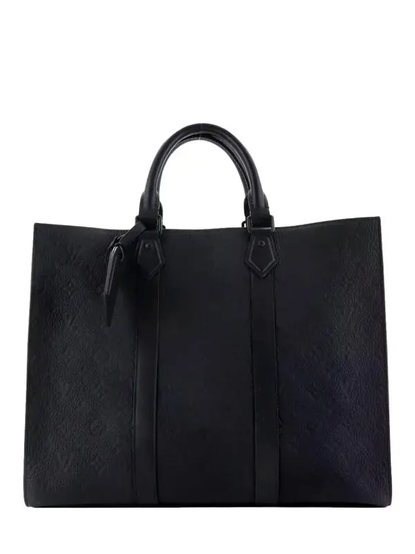 LOUIS VUITTON Sac Plat 24h Bag Monogram Taurillon Leather - Black