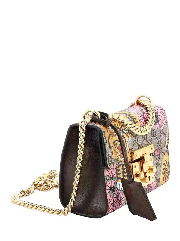 Gucci Padlock Bengal Print Small Shoulder Bag - Brown