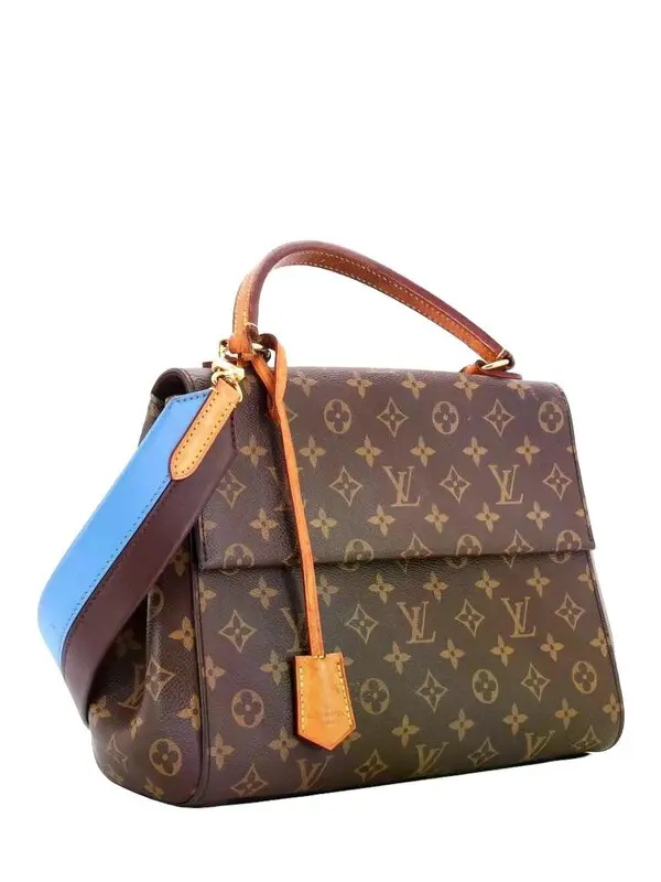 LOUIS VUITTON Cluny Top Handle Bag Monogram Canvas Mm - Blue