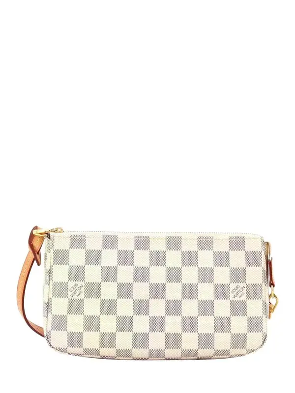 LOUIS VUITTON Pochette Accessoires Nm Damier Clutch - White