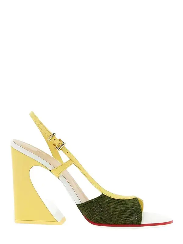 Fendi Arco Asymmetric Sandals - Yellow