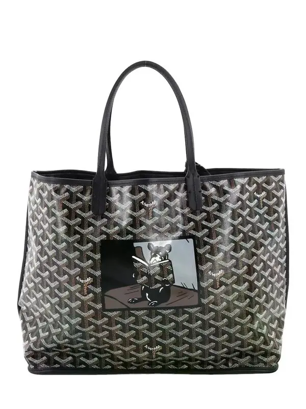 Goyard Anjou Reversible Printed Coated Canvas Pm Tote Bag - Black