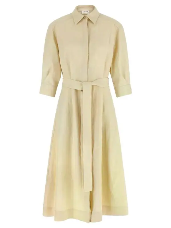P.a.r.o.s.h Knotted Belt Shirt Dress - Neutrals