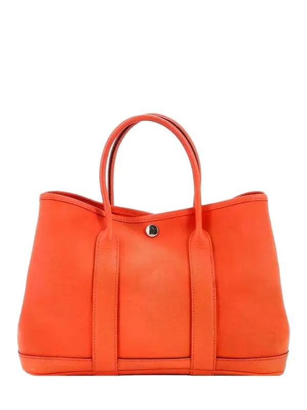 Hermès Garden Party 30 Tote Bag Toile And Leather - Orange
