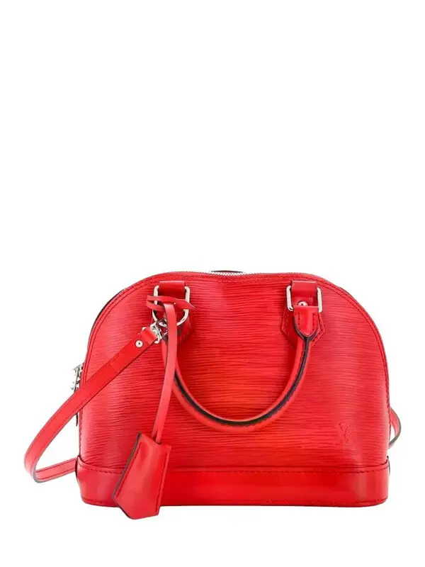 LOUIS VUITTON Alma Handbag Epi Leather Bb Satchel - Red