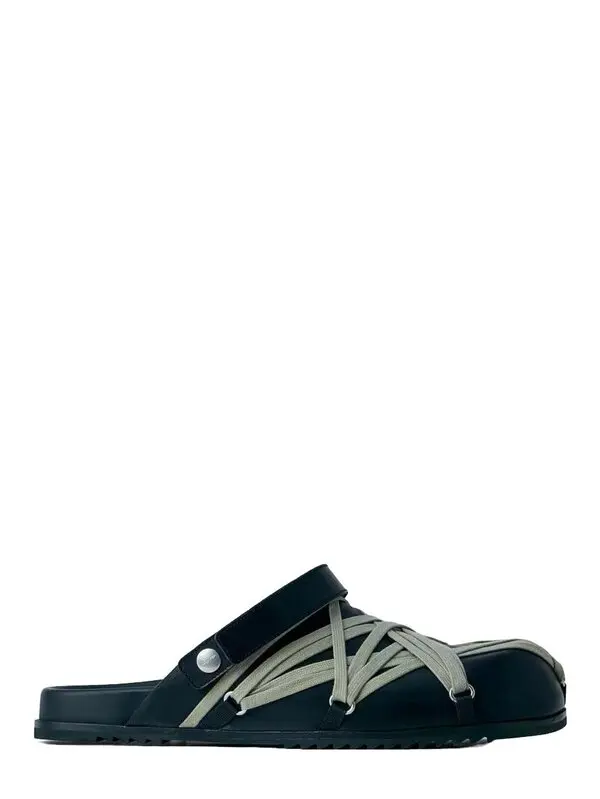 Rick Owens Cross-strap Slippers - Black