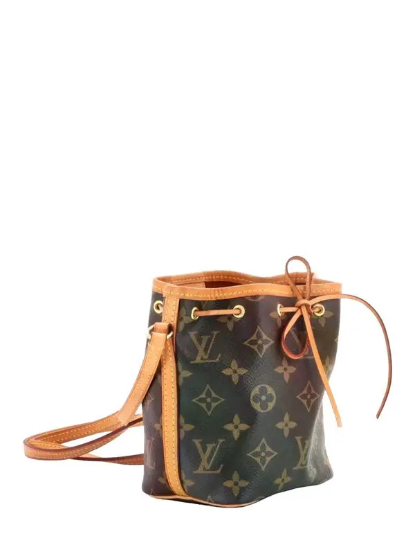 LOUIS VUITTON Noe Handbag Monogram Canvas Nano Bucket Bag - Brown