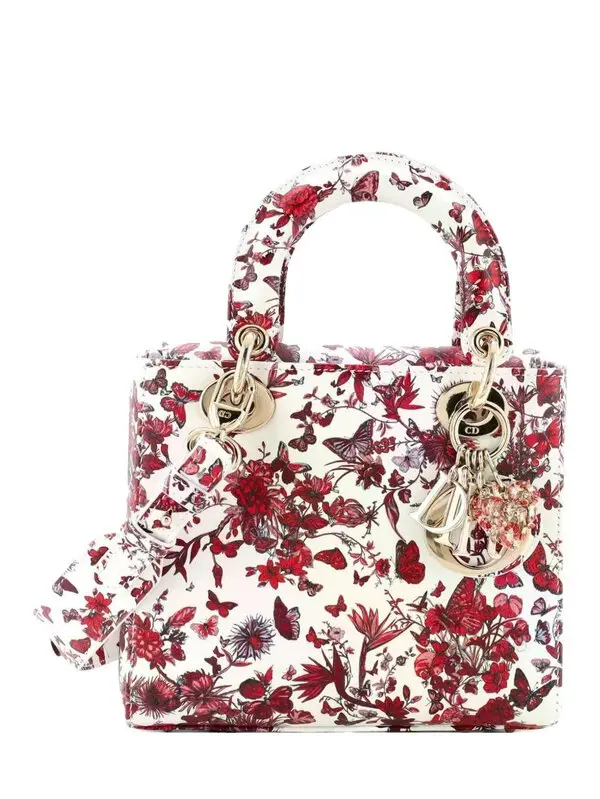 Dior My Abcdior Lady Printed Leather Small Satchel - Multicolour