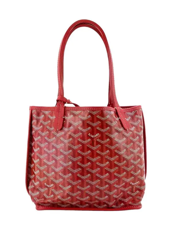 Goyard Anjou Reversible Tote Coated Canvas Mini Satchel - Red