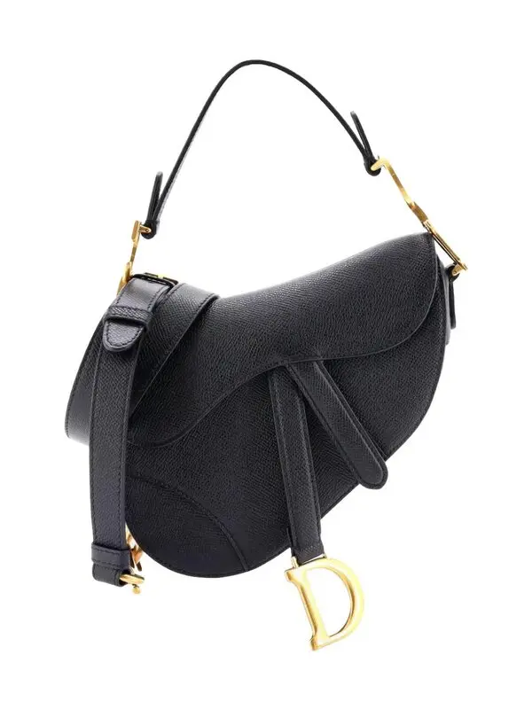 Dior Saddle Handbag With Strap - Black