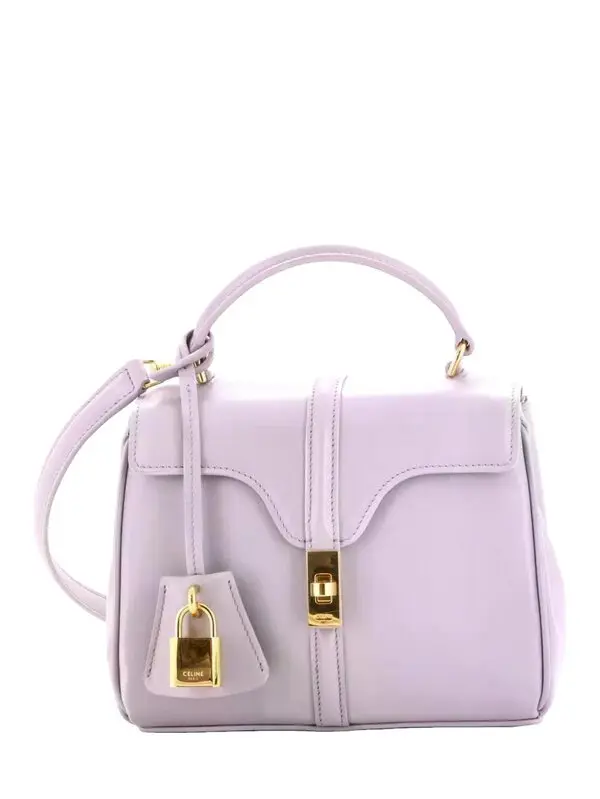 Celine 16 Mini Satchel Top Handle Bag - Purple