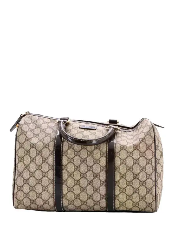 Gucci Joy Boston Bag Gg Coated Canvas Medium - Brown