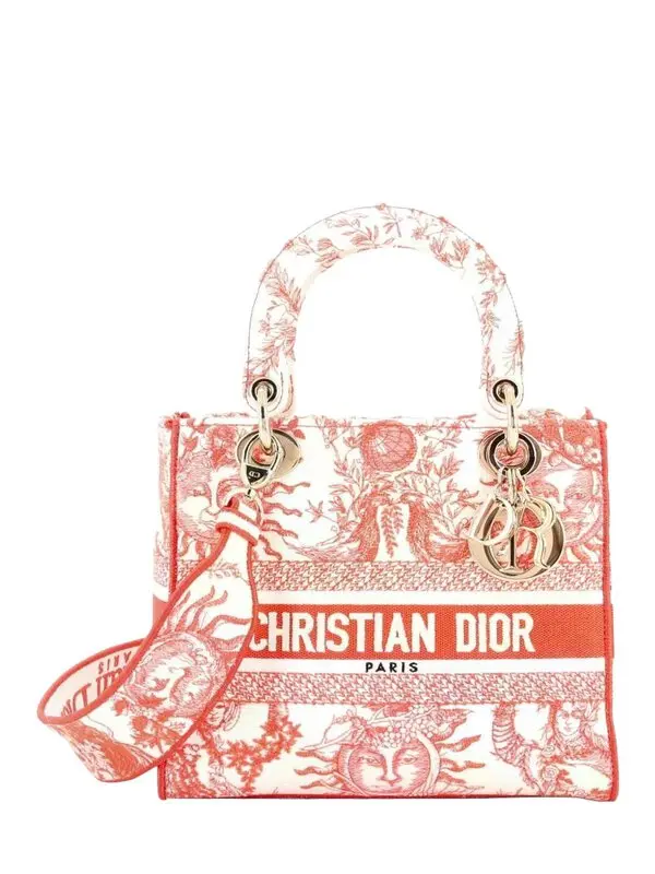 Dior Lady D-lite Medium Satchel - Red