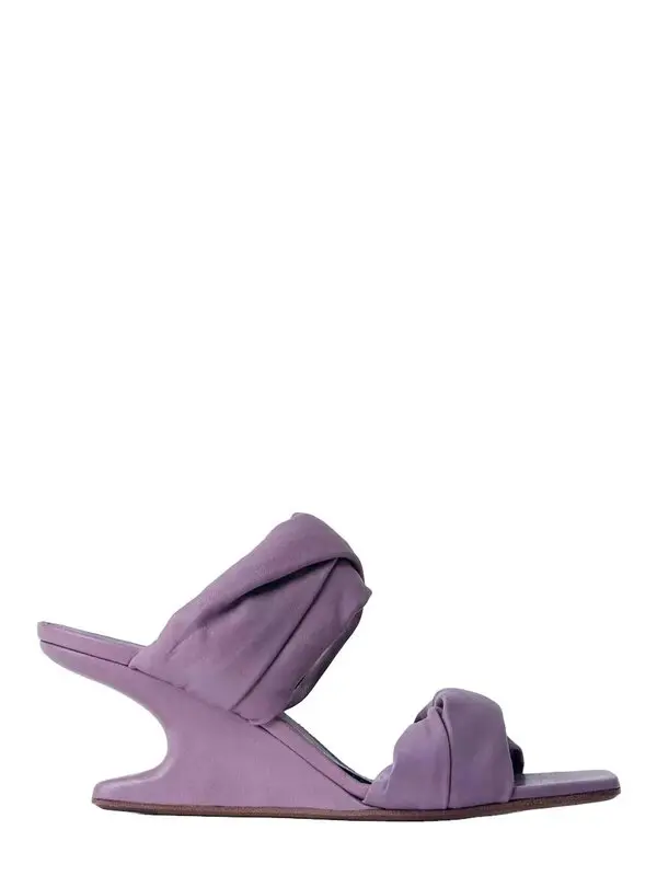 Rick Owens Draped Wedge Sandals - Purple