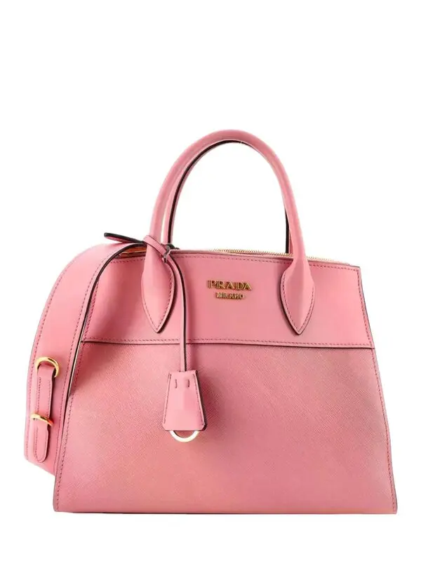 Prada Paradigme Tote Saffiano With City Calf Small Satchel - Pink