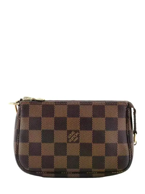 LOUIS VUITTON Pochette Accessoires Damier Mini Clutch - Brown