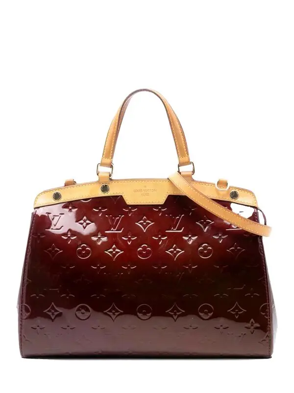 LOUIS VUITTON 2012 Monogram Vernis Brea Mm Satchel - Red