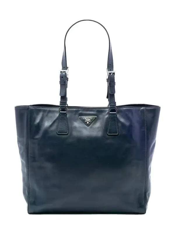 Prada Soft Calf Tote Bag - Blue