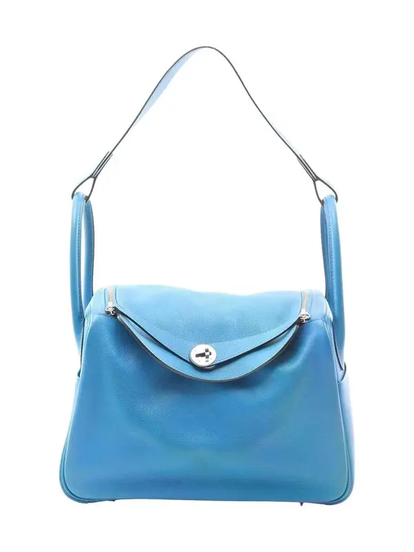 Hermès 2015 Clemence Lindy 30 Shoulder Bag - Blue