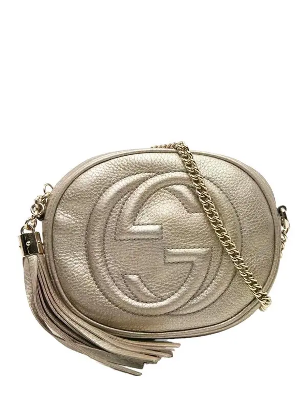 Gucci 2016-2025 Mini Calfskin Soho Chain Crossbody Bag - Gold