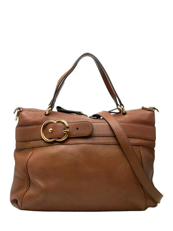 Gucci 2000-2015 Leather Ride Satchel - Brown