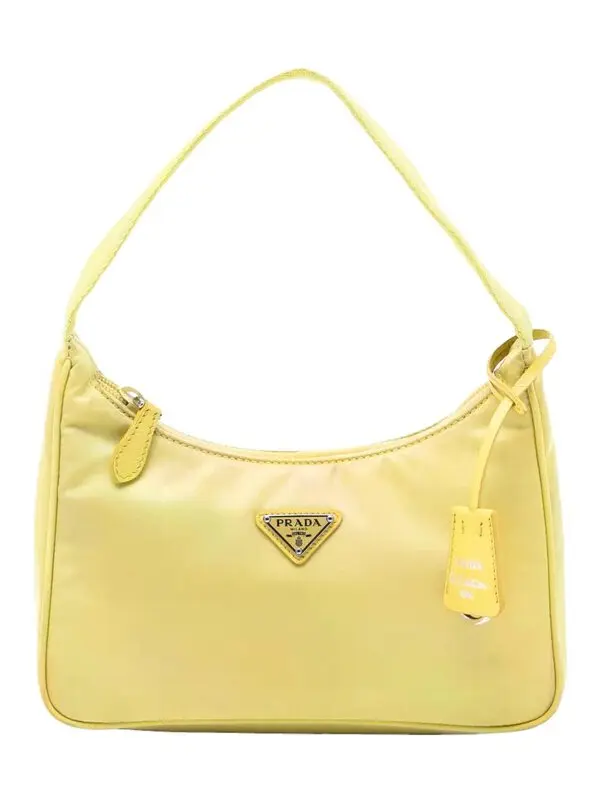 Prada 2019-2026 Mini Tessuto Re Edition 2000 Shoulder Bag - Yellow