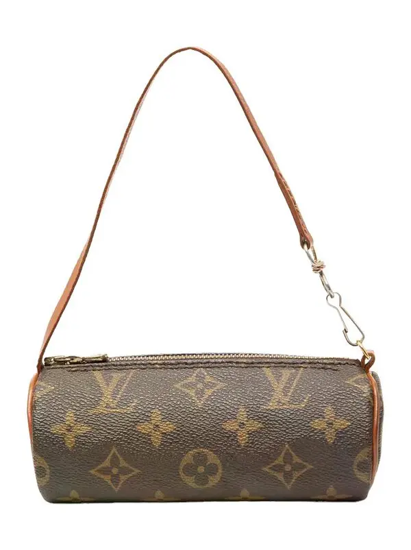 LOUIS VUITTON Monogram Papillon Pochette Handbag - Brown