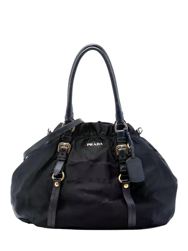 Prada Tessuto Canapa Logo Satchel 2000-2025 - Black