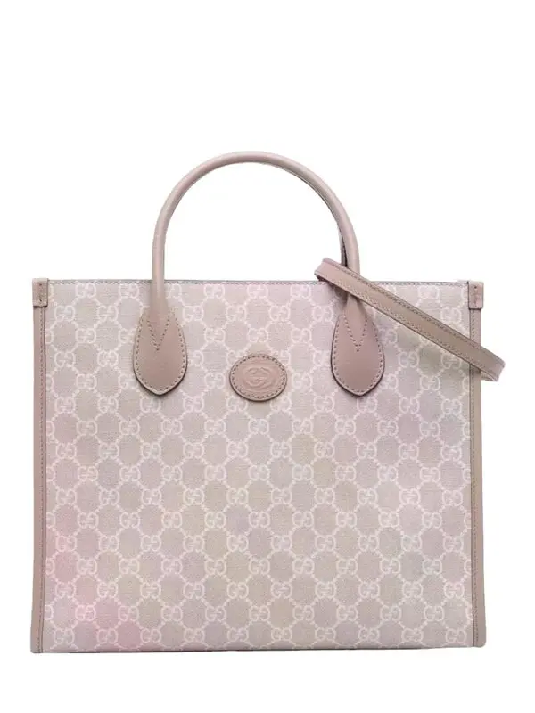 Gucci Small Gg Supreme Interlocking G Tote - Brown