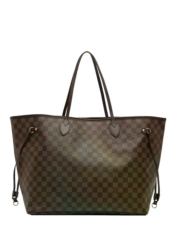 LOUIS VUITTON 2009 Damier Ebene Neverfull Gm Tote Bag - Brown