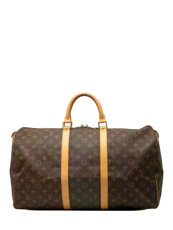 LOUIS VUITTON 1999 Monogram Keepall 50 Travel Bag - Brown
