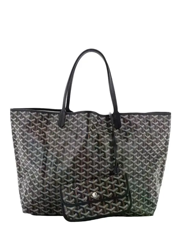 Goyard Saint Louis Coated Canvas Gm Tote Bag - Black