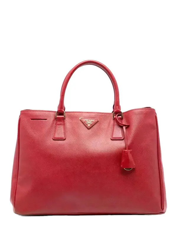 Prada Large Saffiano Lux Galleria Satchel - Red