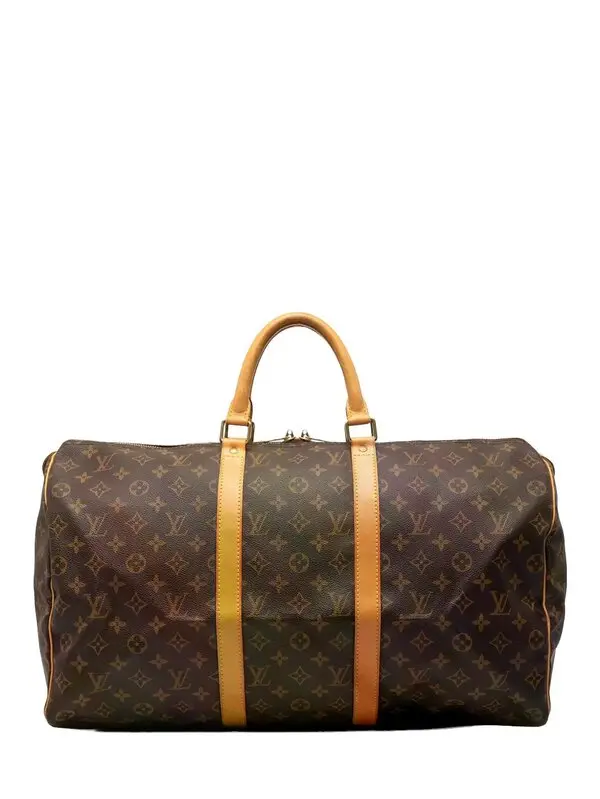 LOUIS VUITTON 1996 Monogram Keepall 50 Travel Bag - Brown