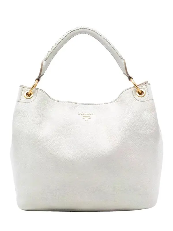 Prada Vitello Daino Hobo Bag 2000-2025 - White