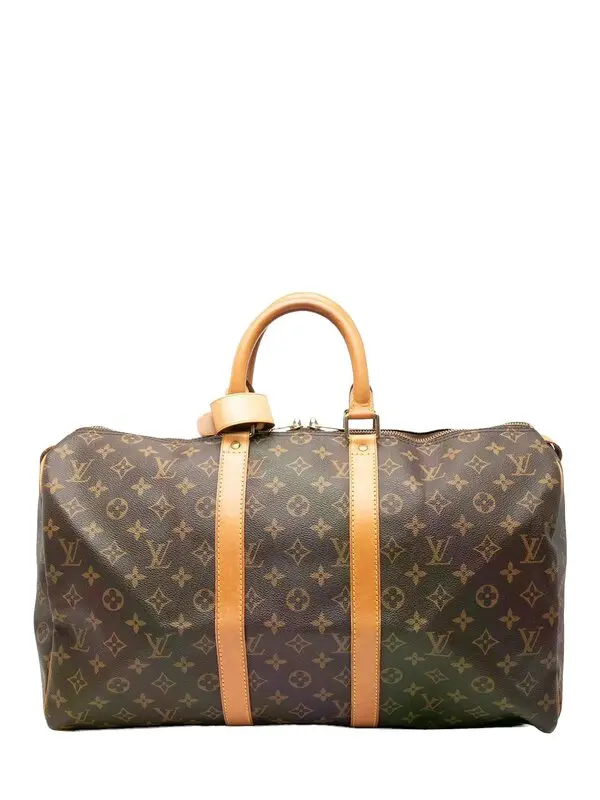 LOUIS VUITTON 1995 Monogram Keepall 45 Travel Bag - Brown