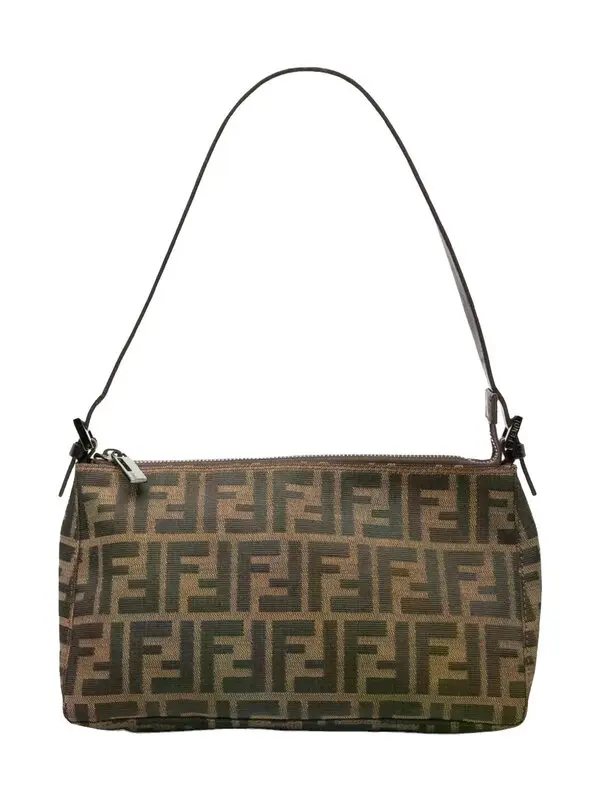 Fendi Zucca Canvas Shoulder Bag - Brown